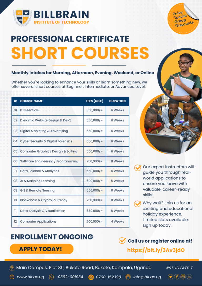 CALL FOR APPLICATIONS – SHORT PROFESSIONAL COURSES (MONTHLY INTAKES ...